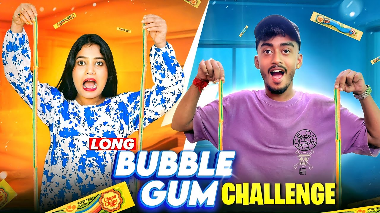 World Longest *BUBBLE GUM*Challenge with brother 🔥 - YouTube