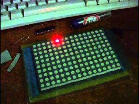 16x10 LED Matrix - Arduino - 74HC595 - ULN2003 - YouTube