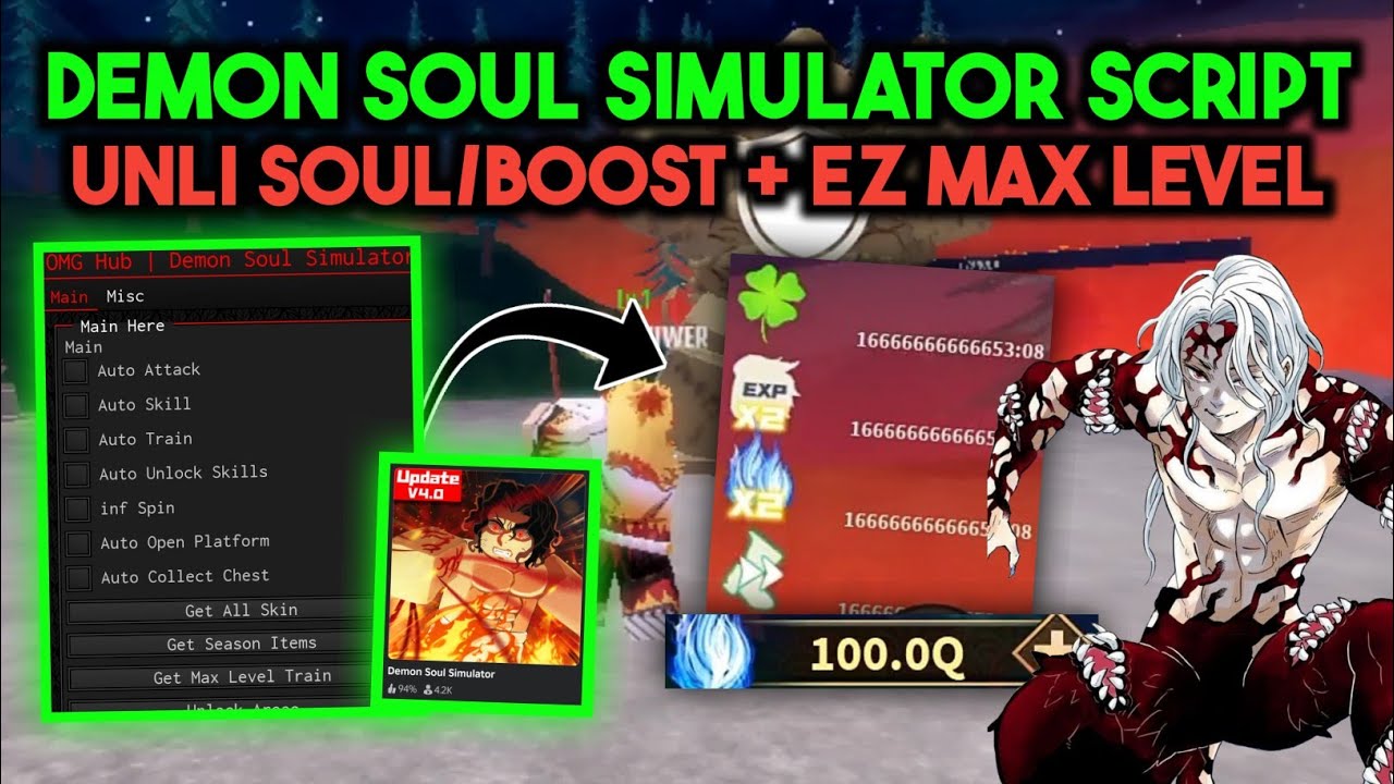 Demon Soul Simulator Script Hack INFINITE SOUL/BOOST LUCK, SPEED, EXP | ArceusX Executer - YouTube