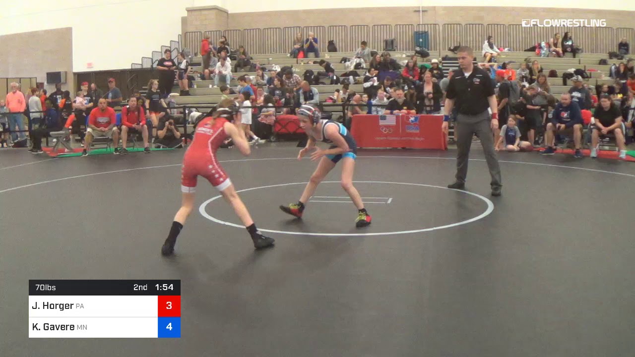 70 Lbs Semifinal Julia Horger Team Pennsylvania Vs Kiiaana Gavere Team ...
