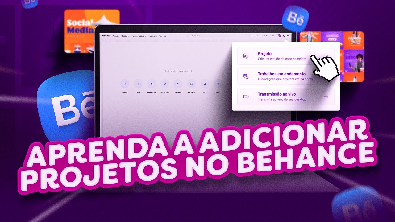 Como upar um projeto no Behance - YouTube