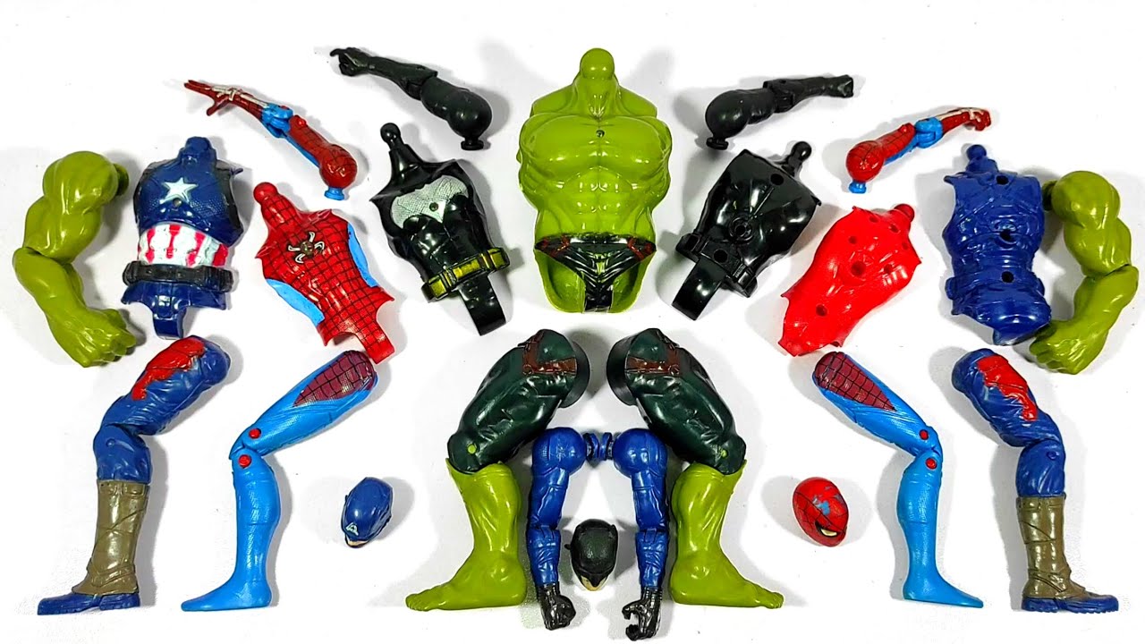 ASSEMBLE & UNBOXING CAPTAIN AMERICA, SPIDER-MAN, HULK SMASH, BATMAN ...