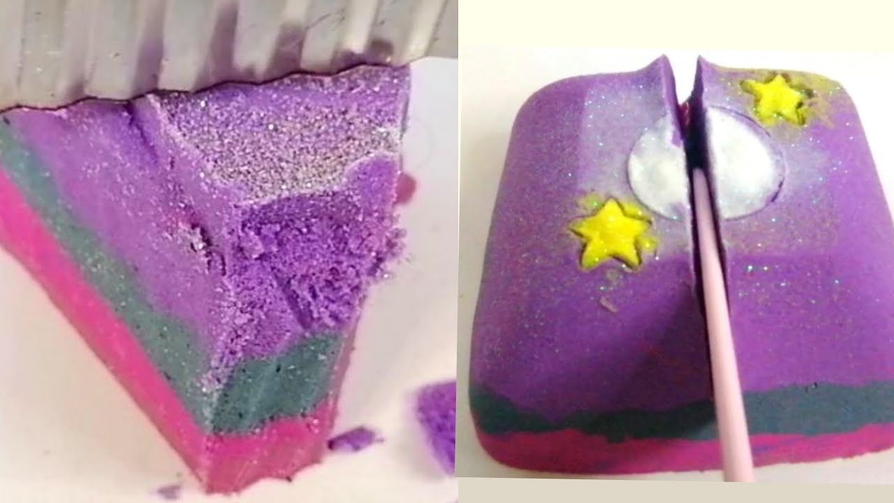 Satisfying video | Diy How to make cake WITH Kinetic sand& colorful ...