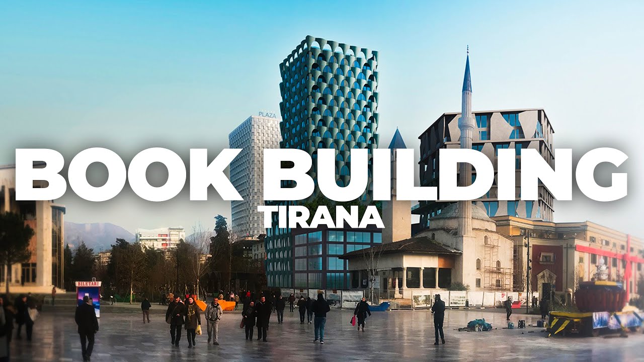 BOOK BUILDING, KULLA TE SAHATI I TIRANES | 4K DRONE VIDEO, TIRANA 2021 ...