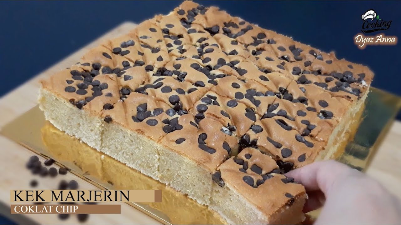 KEK MARJERIN COKLAT CHIP MOIST | Tips Supaya Coklat Chip Tak Tenggelam ...