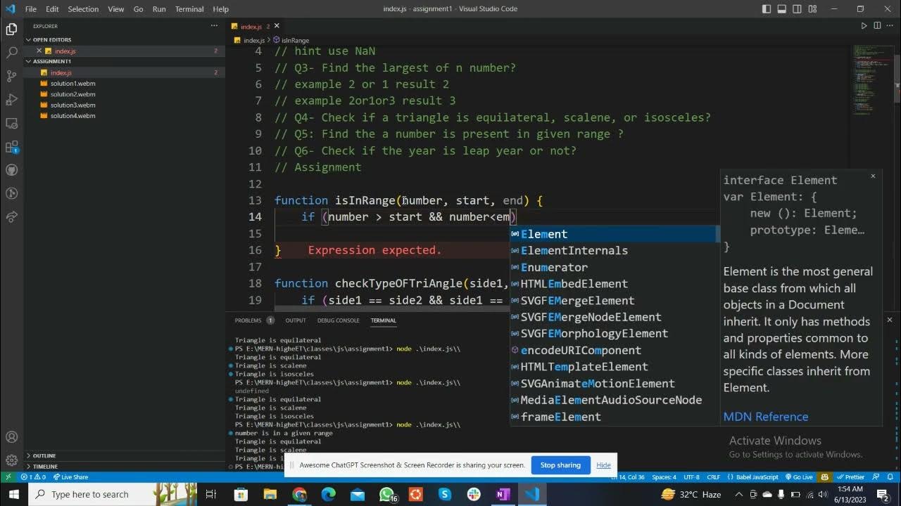How to Check if a Number is Within a Given Range in JavaScript | Range Validation | Q5-A1 - YouTube