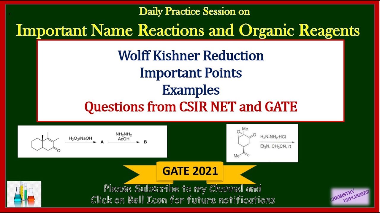 Wolff Kishner Reduction Important Points Examples Questions from CSIR ...
