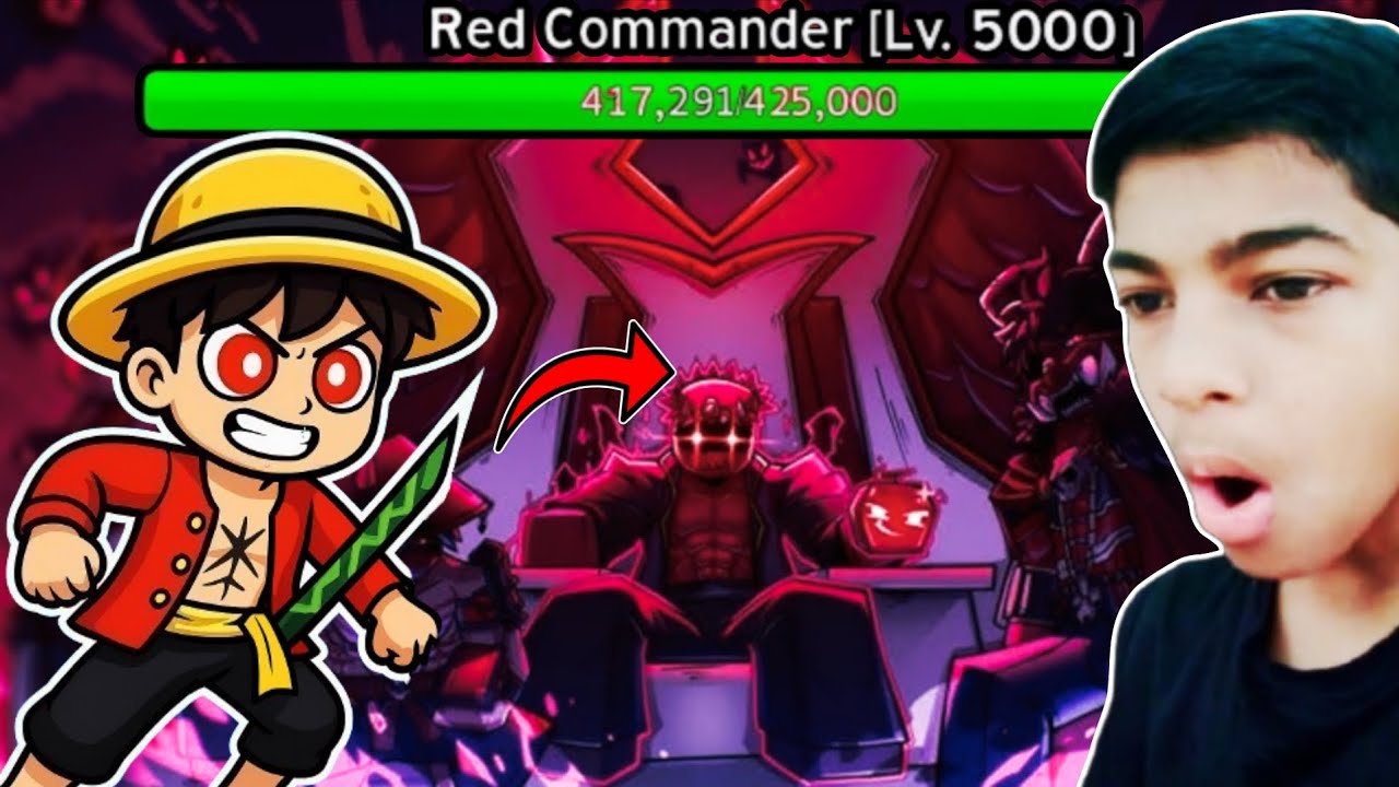 I Defeate the Strongest Red Commander Boss in Blox Fruits! - YouTube