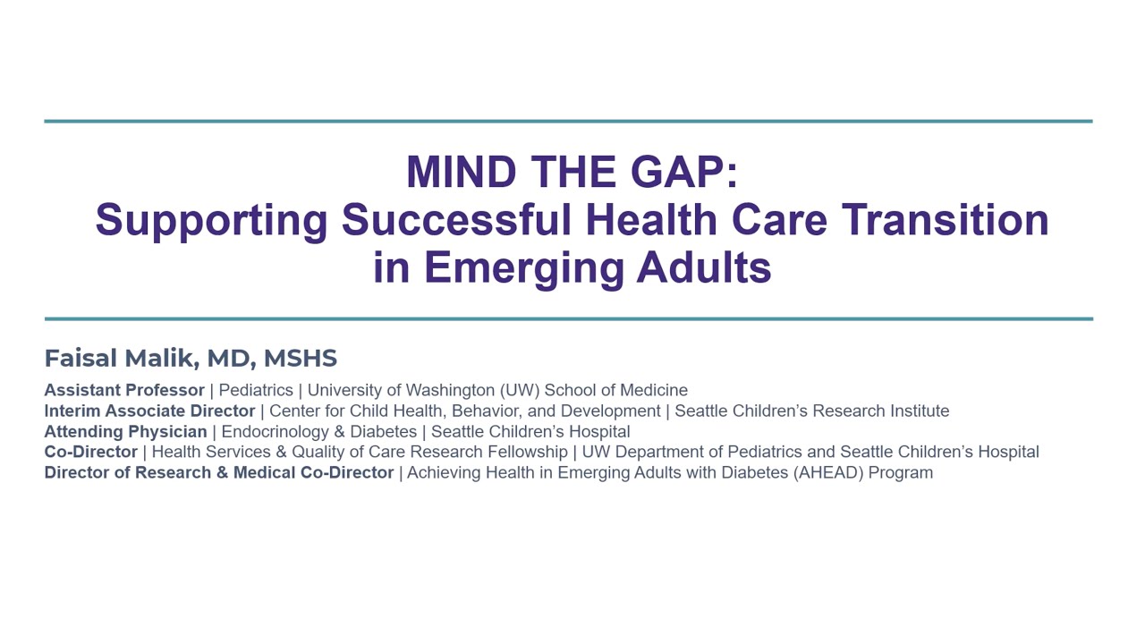 Mind the Gap: Supporting Successful Health Care Transition in Emerging ...