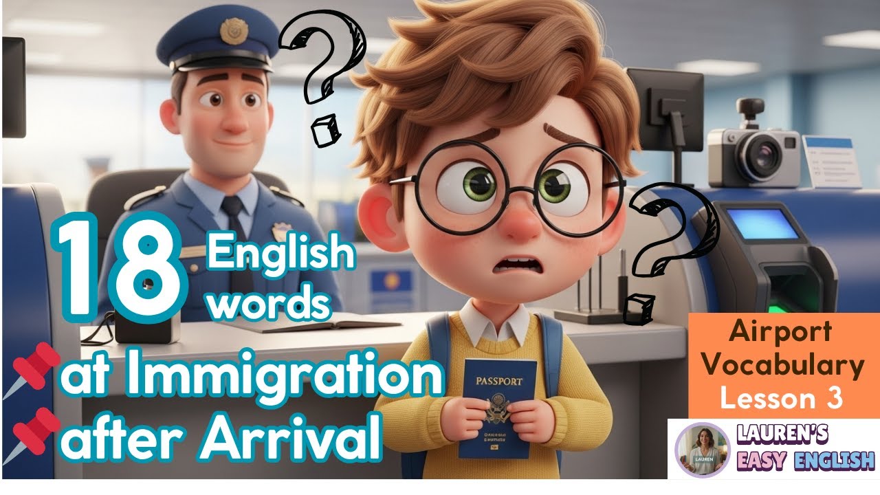 [🗺️Voca & 🎮Game 3] Airport English Words,Vocabulary// At Immigration ...