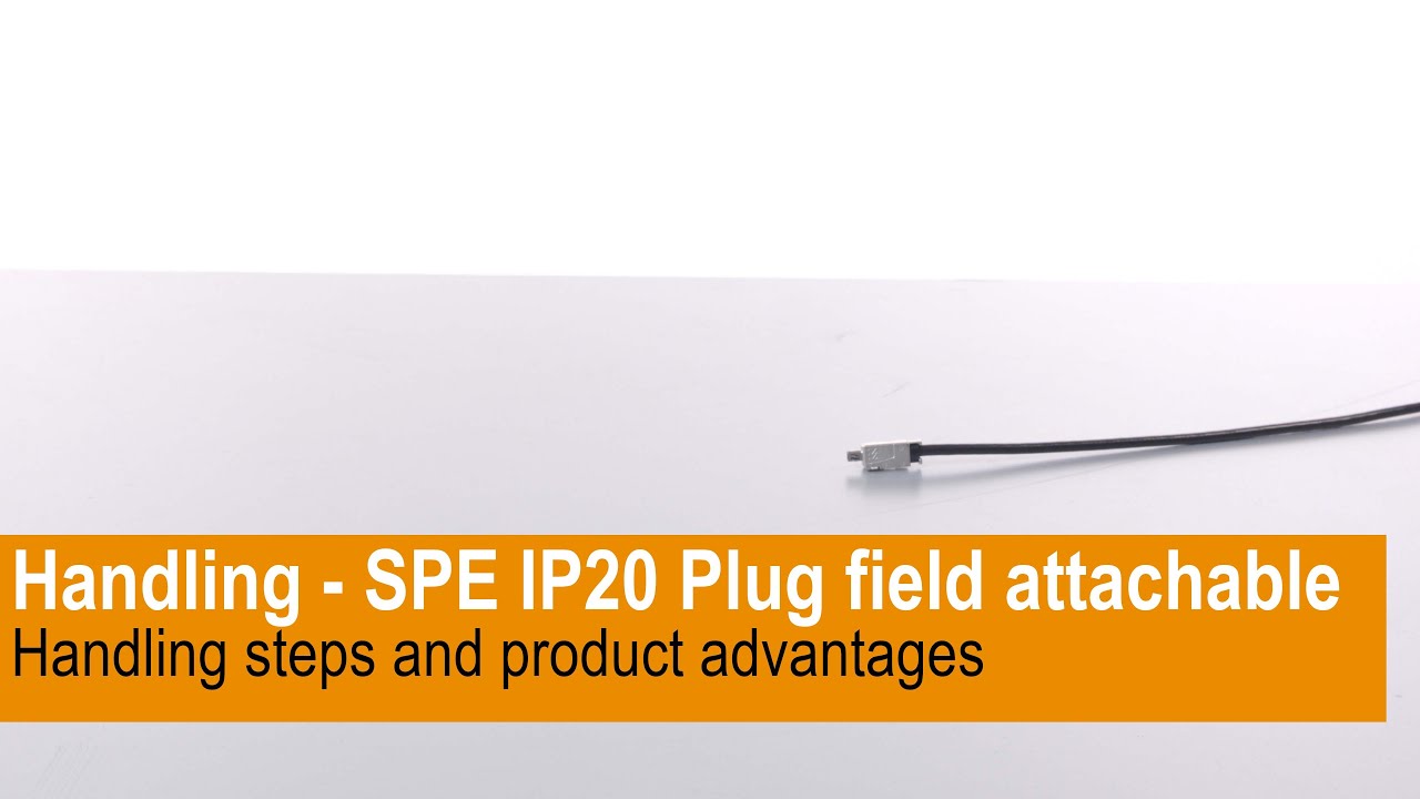 Handling - SPE IP20 Plug field attachable - YouTube