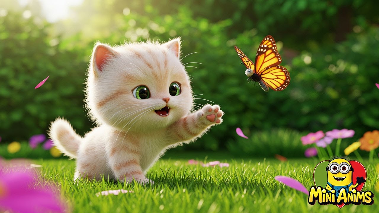 Kitty Cat Meow Meow 🎶 | Happy & Cute Kitten Song for Kids | Sing Along ...
