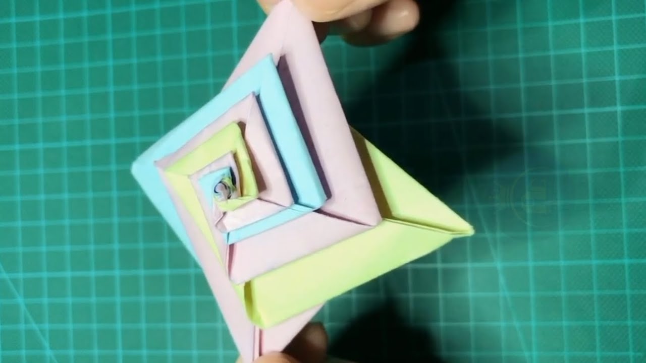 How to make a spiral star|| Origami easy modular spiral star tutorials ...
