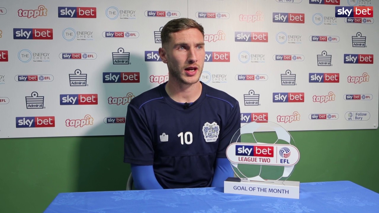 Danny Mayor Bury FC | Sky Bet League Two September Goal Of The Month ...