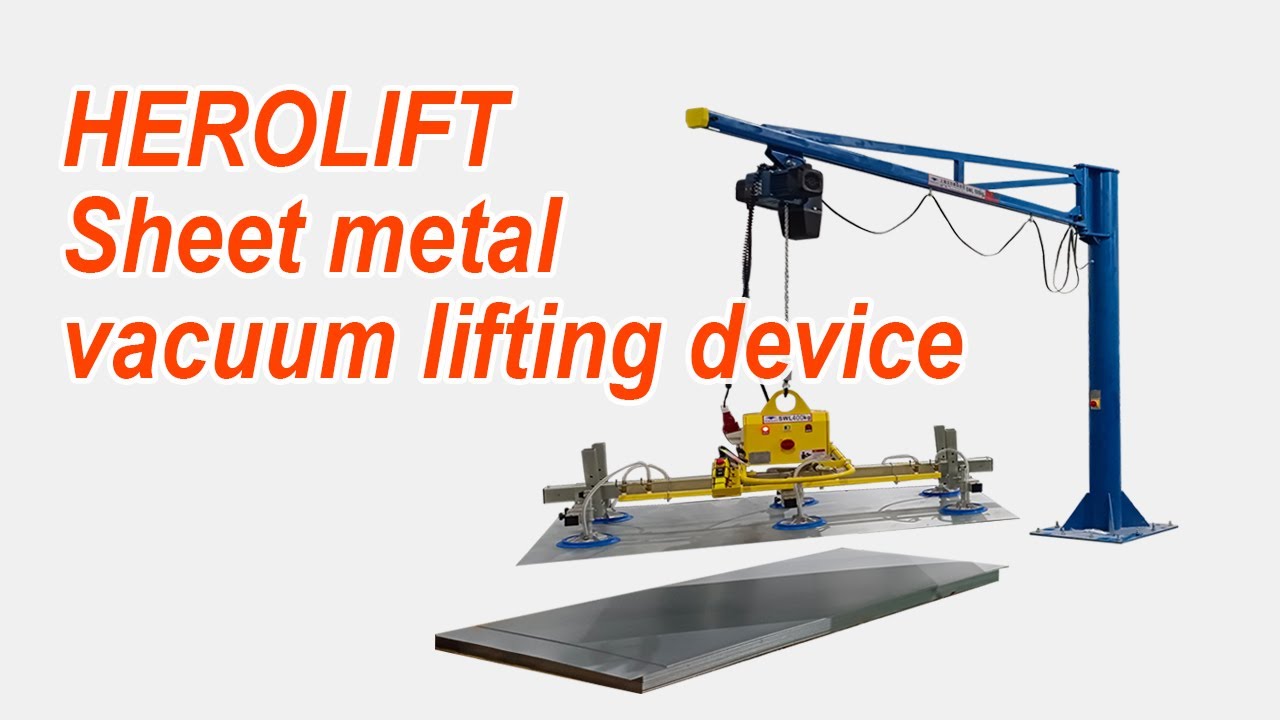 Sheet & Plate Vacuum lifters-Sheet metal vacuum lifting device - YouTube