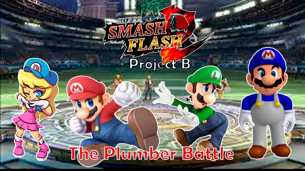 SSF2 Project B Patch 9: The Plumber Battle - YouTube