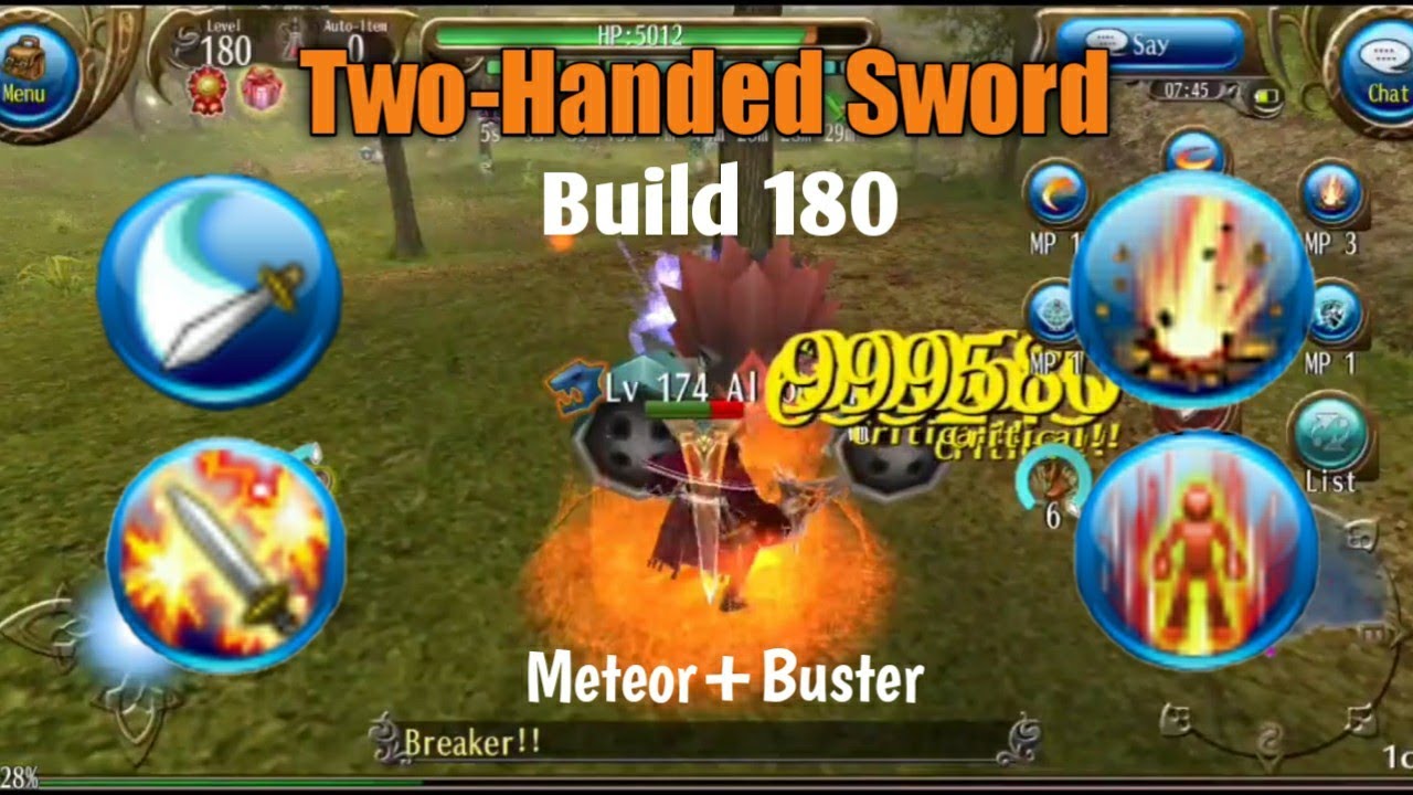 Toram Online | Build 2H Sword level 180 [Meteor Breaker] - YouTube