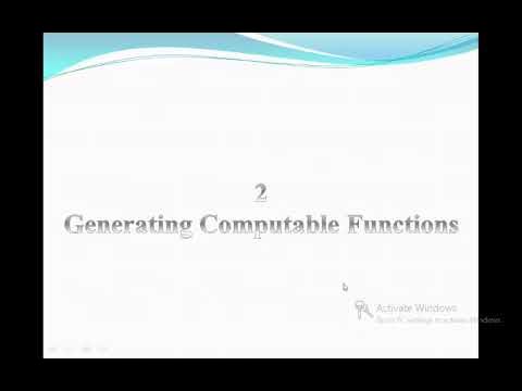 computability theory 2 Generating Computable Functions - YouTube