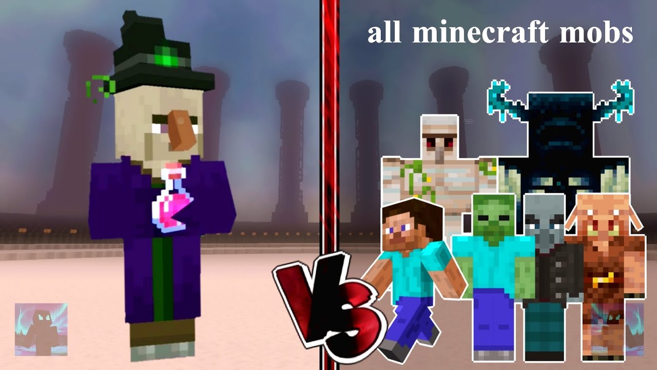 WITCH vs ALL MOBS - Minecraft Mob Battle - YouTube