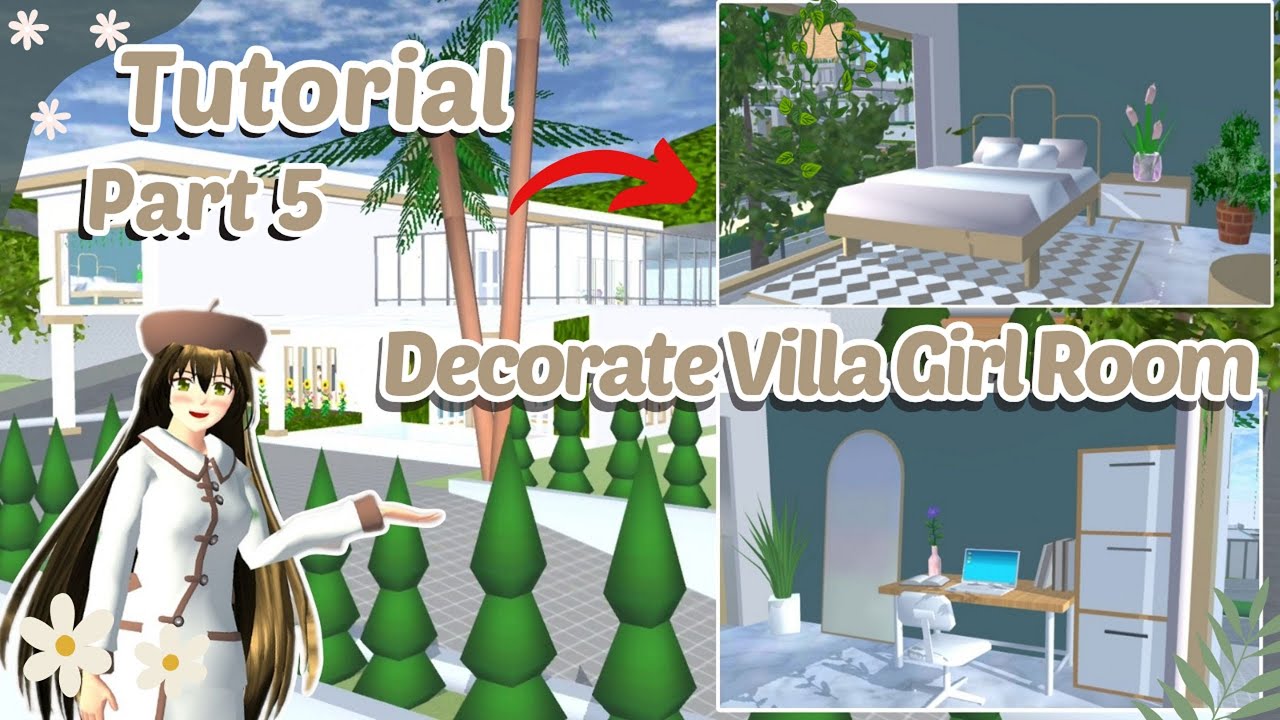 Decorate Villa Girl Room Aesthetic 🌸 Tutorial Part 5 : Sakura School ...