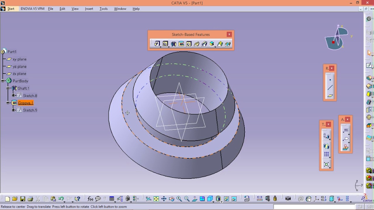 CATIA V5 : Introduction To CATIA Tutorial Module 3.2 Sketch based ...
