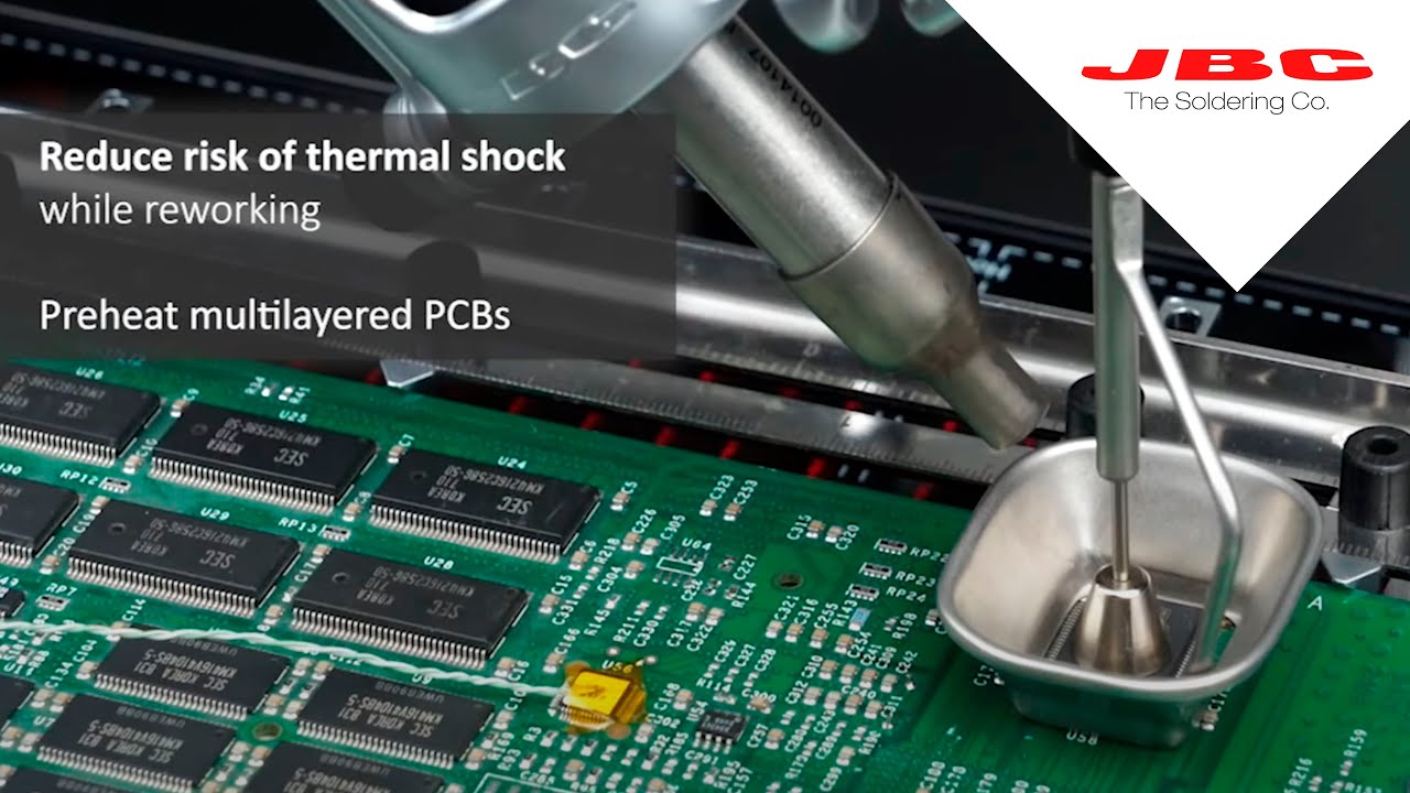 Preheaters reduce risk of thermal shock while reworking multilayered ...
