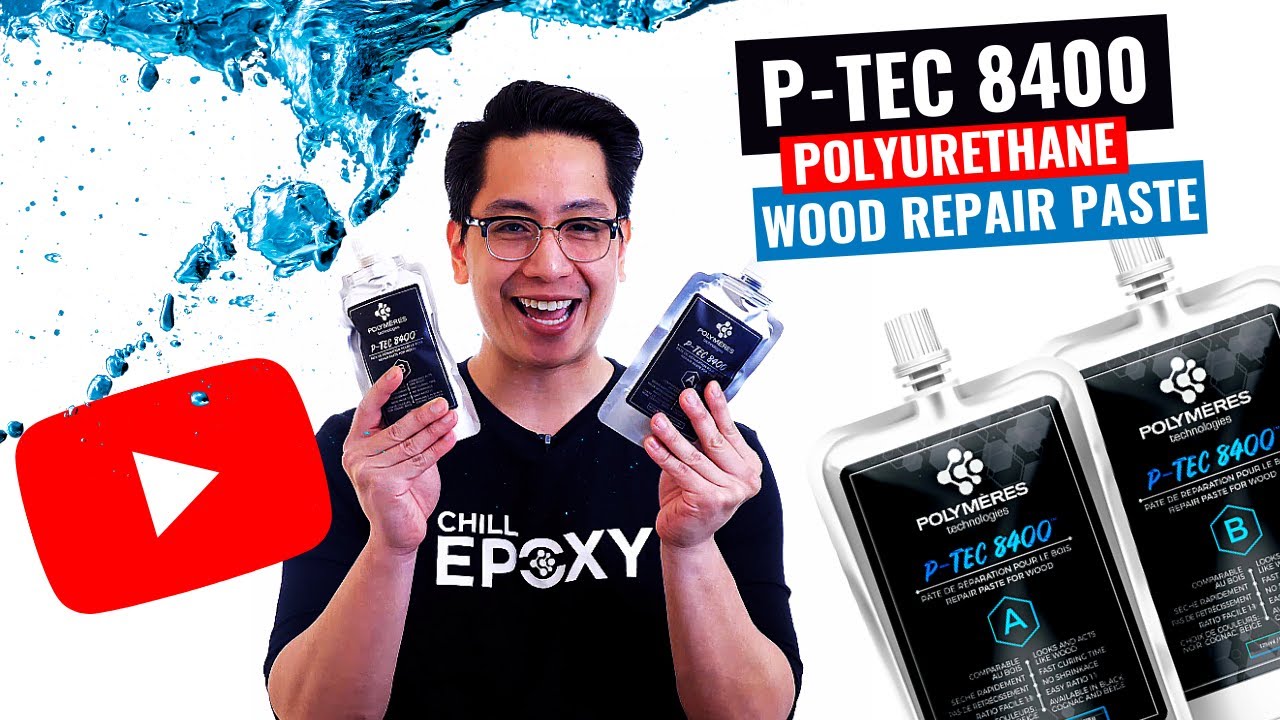 CHILL EPOXY™ - WOOD REPAIR PASTE - The P-TEC 8400™ filler by Polymeres Technologies - YouTube