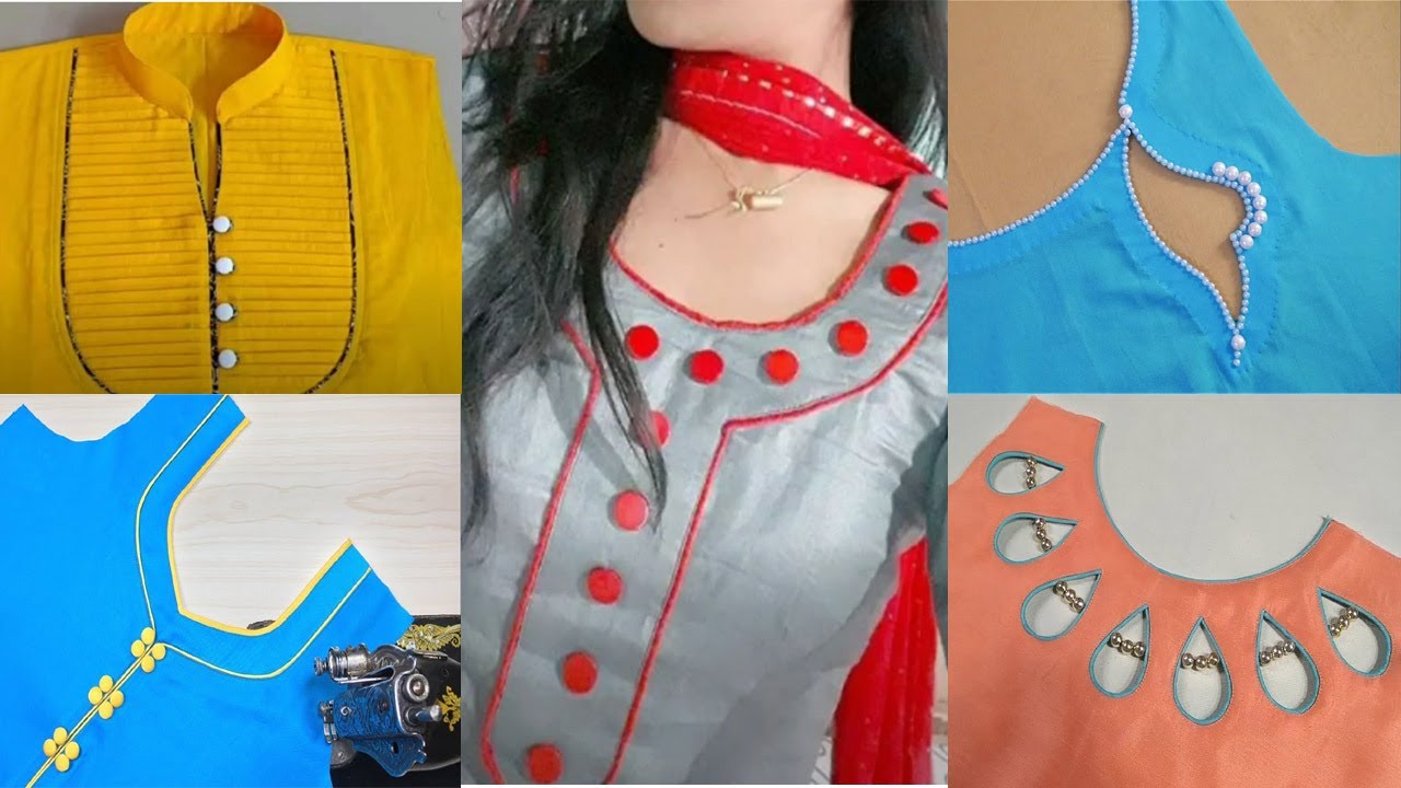 Creative and Unique Neck Design | Neck Design Cutting and Stitching ...