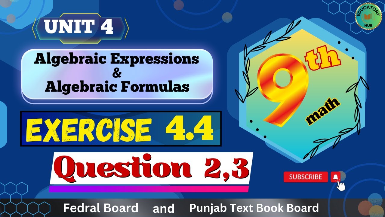 Class 9th Math || Chapter 4, Exercise 4.4, Question 2, 3 ...