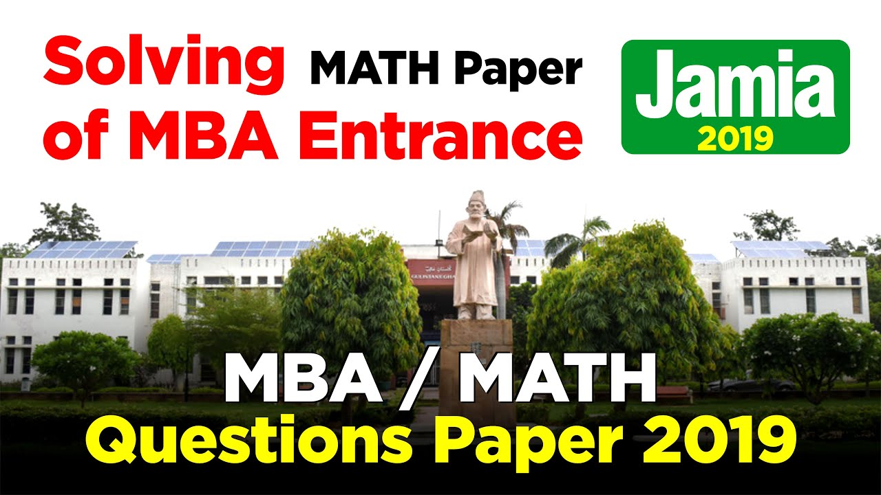 MBA Entrance 2019 Questions with 🔥 Solution | Jamia MBA Paper 2019 ...