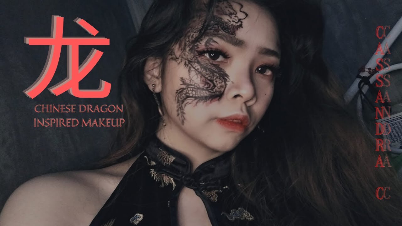 Chinese Dragon Inspired Makeup (hand-drawn dragon) | philippines - YouTube