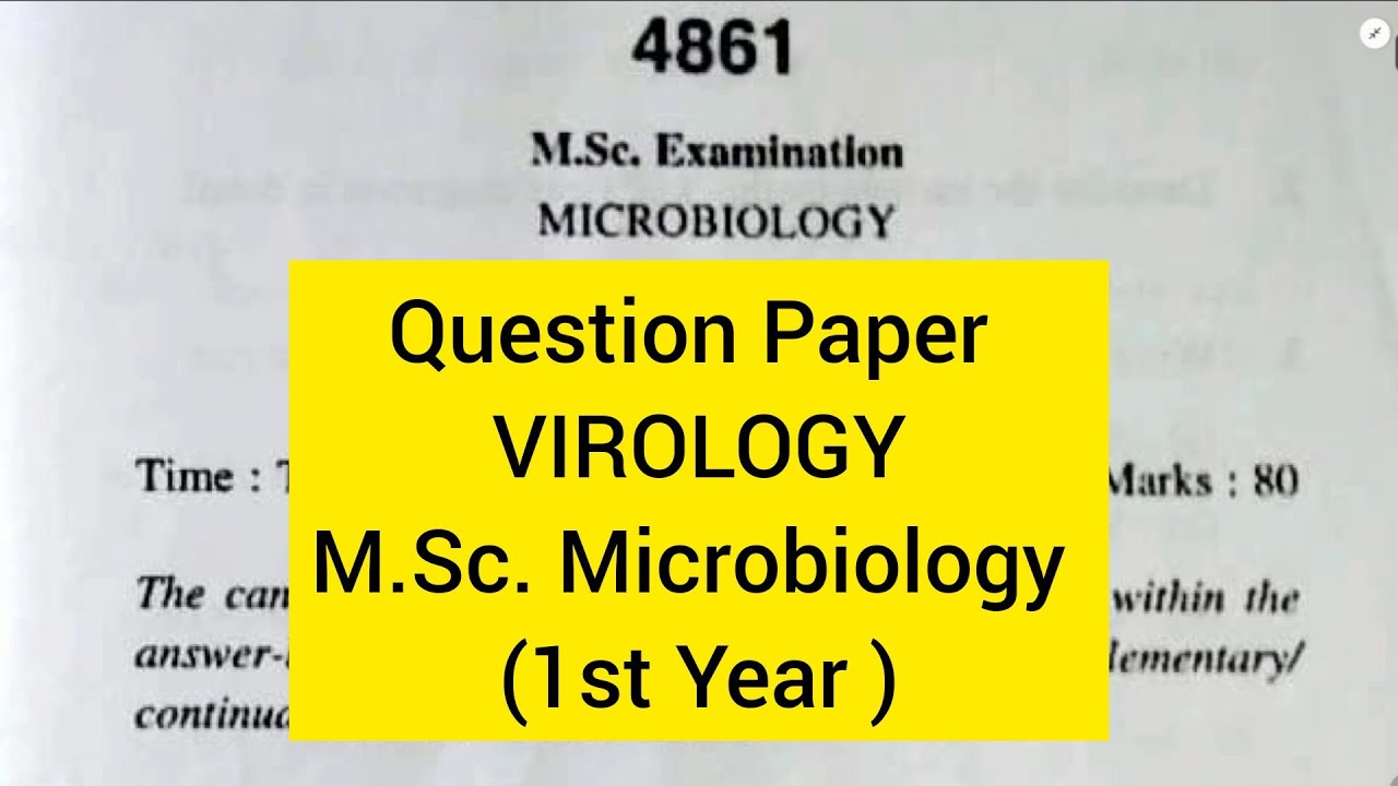 Virology ||M.Sc Microbiology||First year||Previous Year Question Paper ...