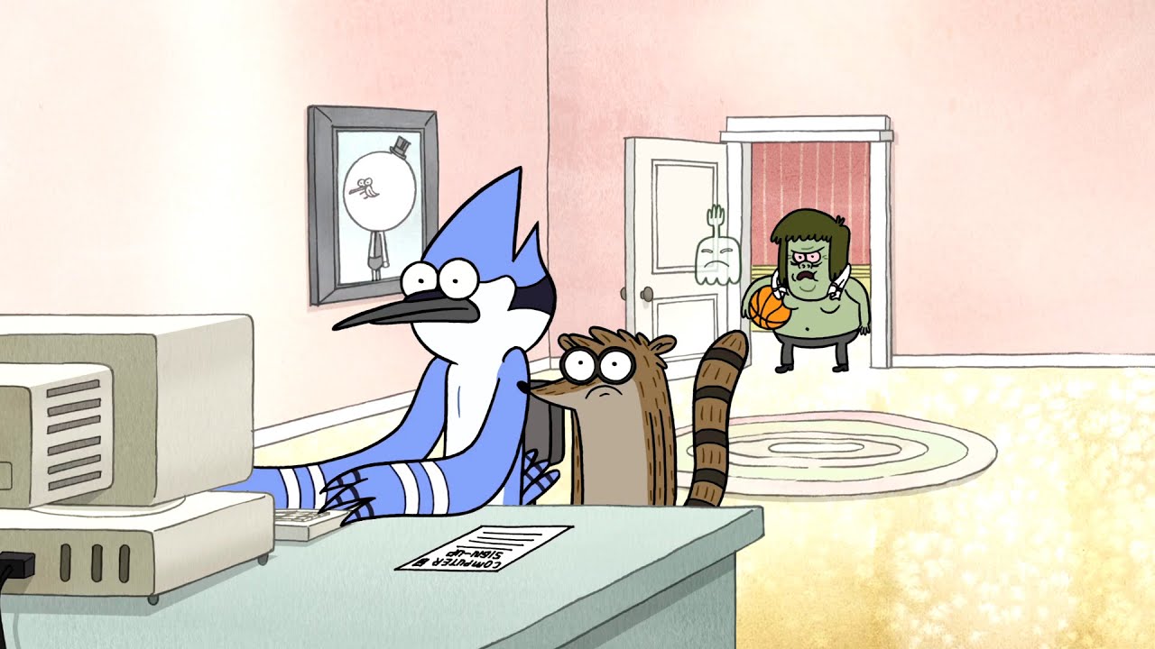 Regular Show - Mordecai Must Make A Website For Margaret On The Park ...