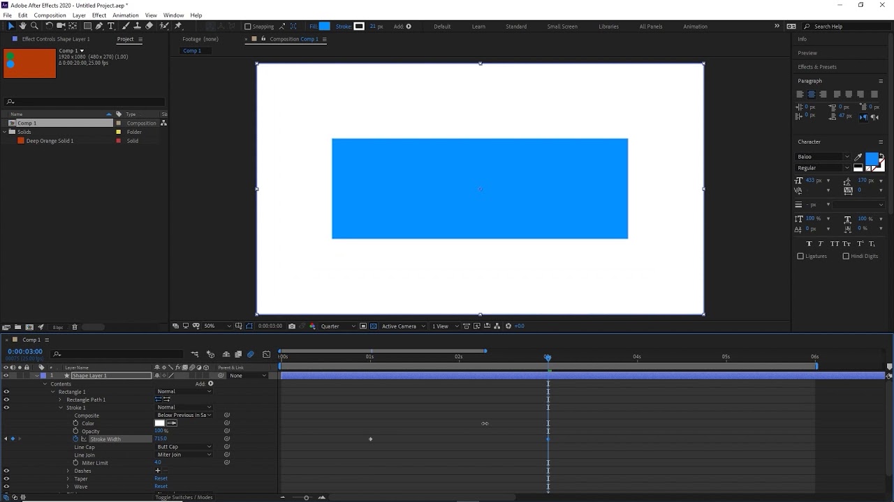 Creating a background effect by keyframing stroke width in After Effects - YouTube