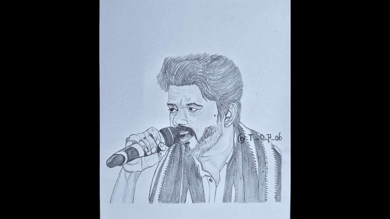 How To Draw Tvk Vijay #thalapathyvijay #art - YouTube