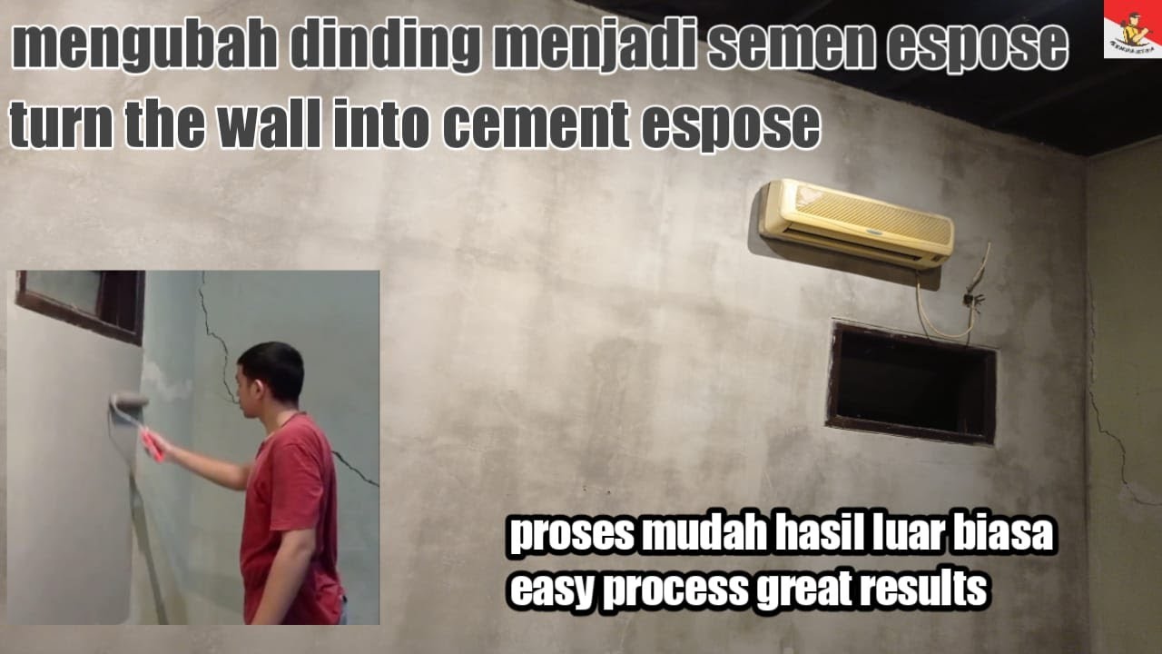Cara membuat dinding motif semen ekspos semua dinding bisa caranya ...
