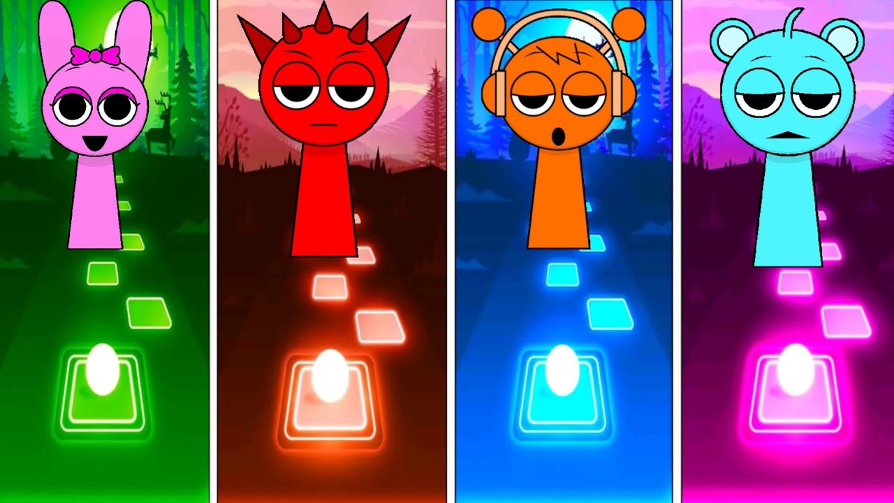 Pink Sprunki Vs Red Sprunki Vs Orange Sprunki Vs Blue Sprunki 🎼 Coffin ...