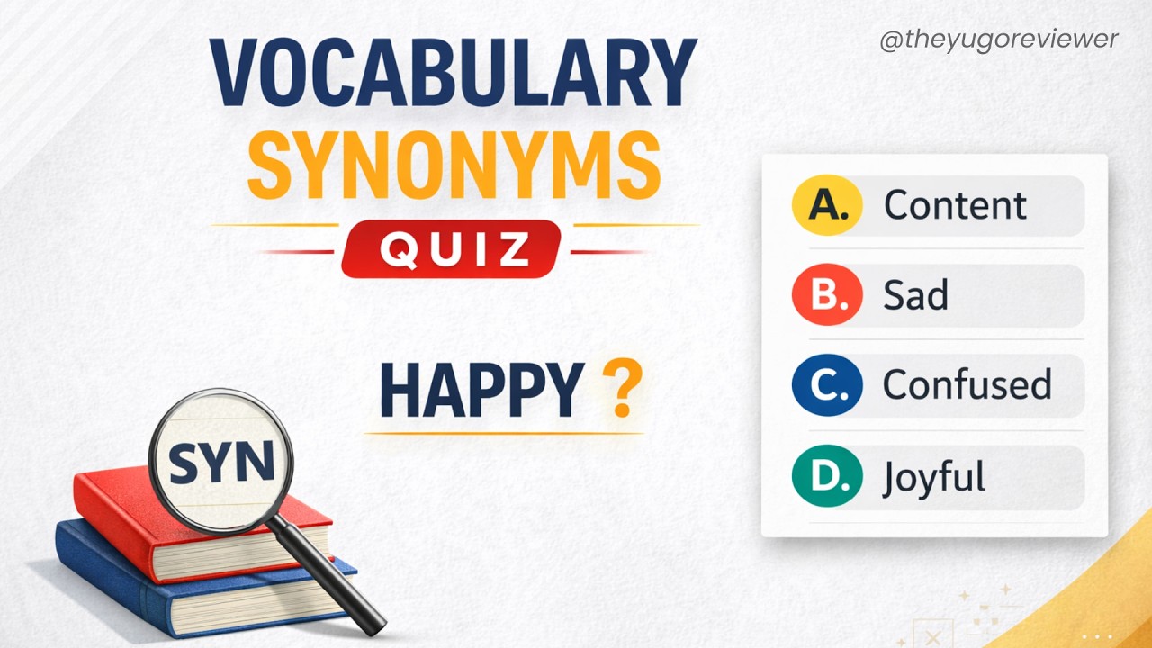 Vocabulary Synonyms part 4 | CSE Quiz | Civil Service Exam Reviewer ...