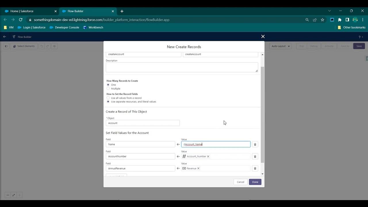 Account Creation With Collapsible Section Using Flow Screenflow