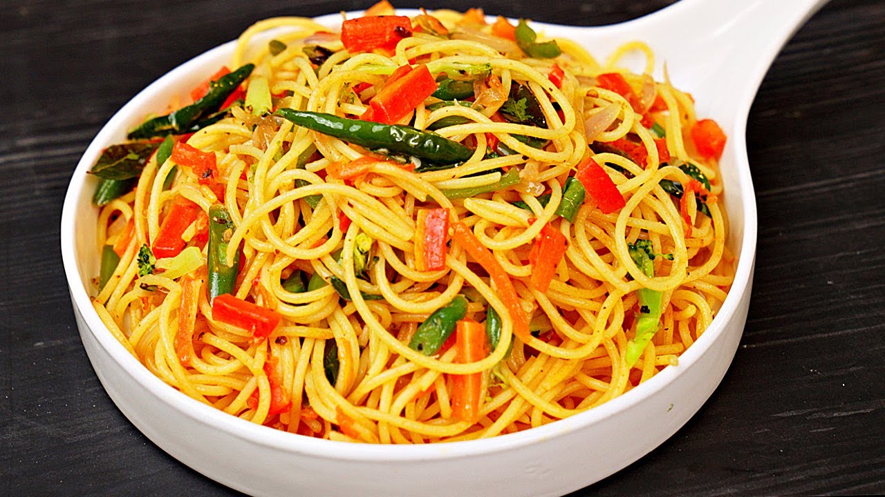 Indian Style Spaghetti Pasta | हेल्दी पास्ता कैसे बनायें | Spaghetti ...