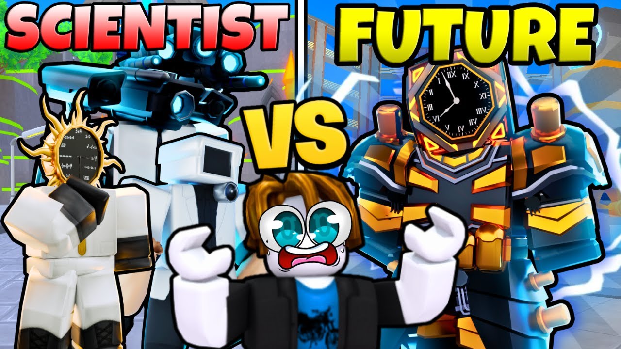 FUTURE LARGE CLOCKMAN VS SCIENTIST UNITS! (Toilet Tower Defense)! - YouTube