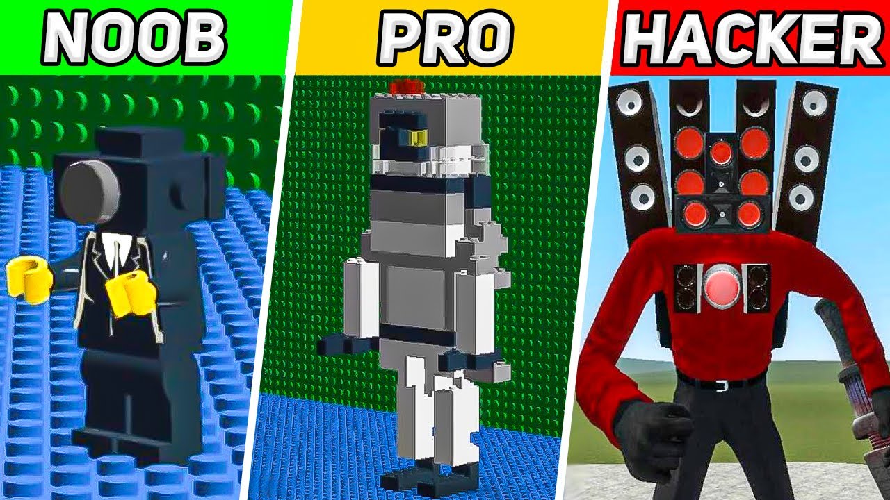 LEGO Speaker Man: Noob, Pro, HACKER! | Skibidi Toilet - YouTube