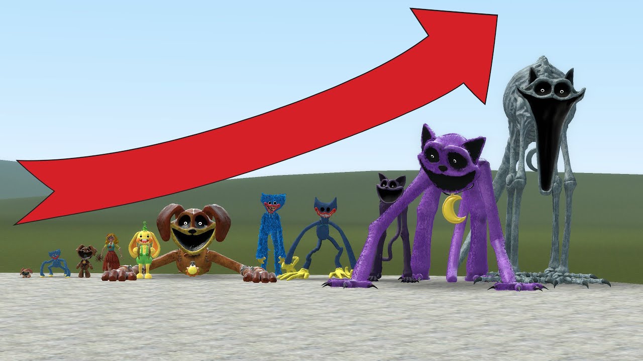 SIZE COMPARISON OF ALL CHARACTERS OF POPPY PLAYTIME CHAPTER 3 In Garry ...
