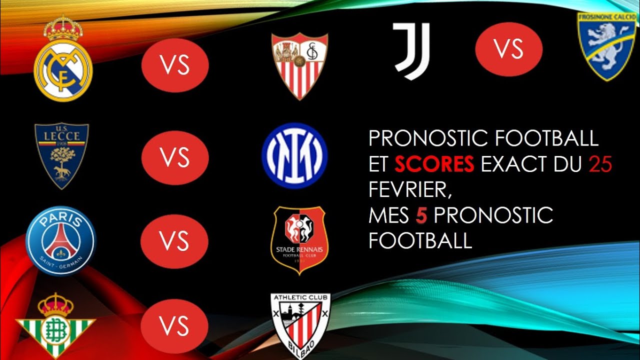 pronostic Football et scores exacte 25/02/2024, pronostic Football du ...