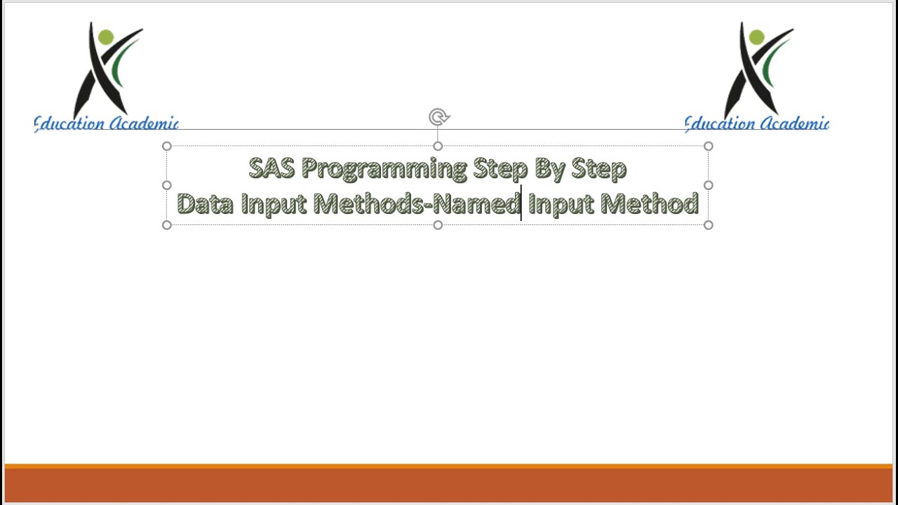 Sas Programming Stepbystep Named Input Method Youtube 7695