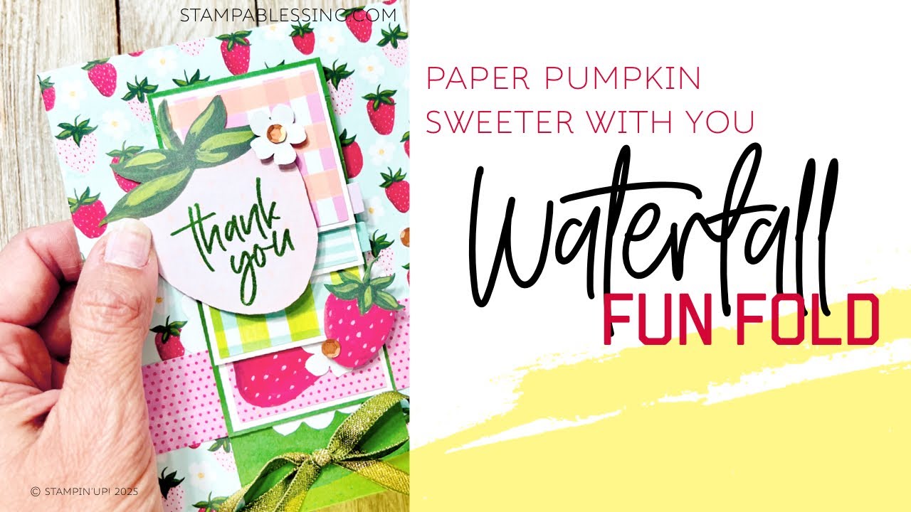 Waterfall Fun Fold with Paper Pumpkin - YouTube