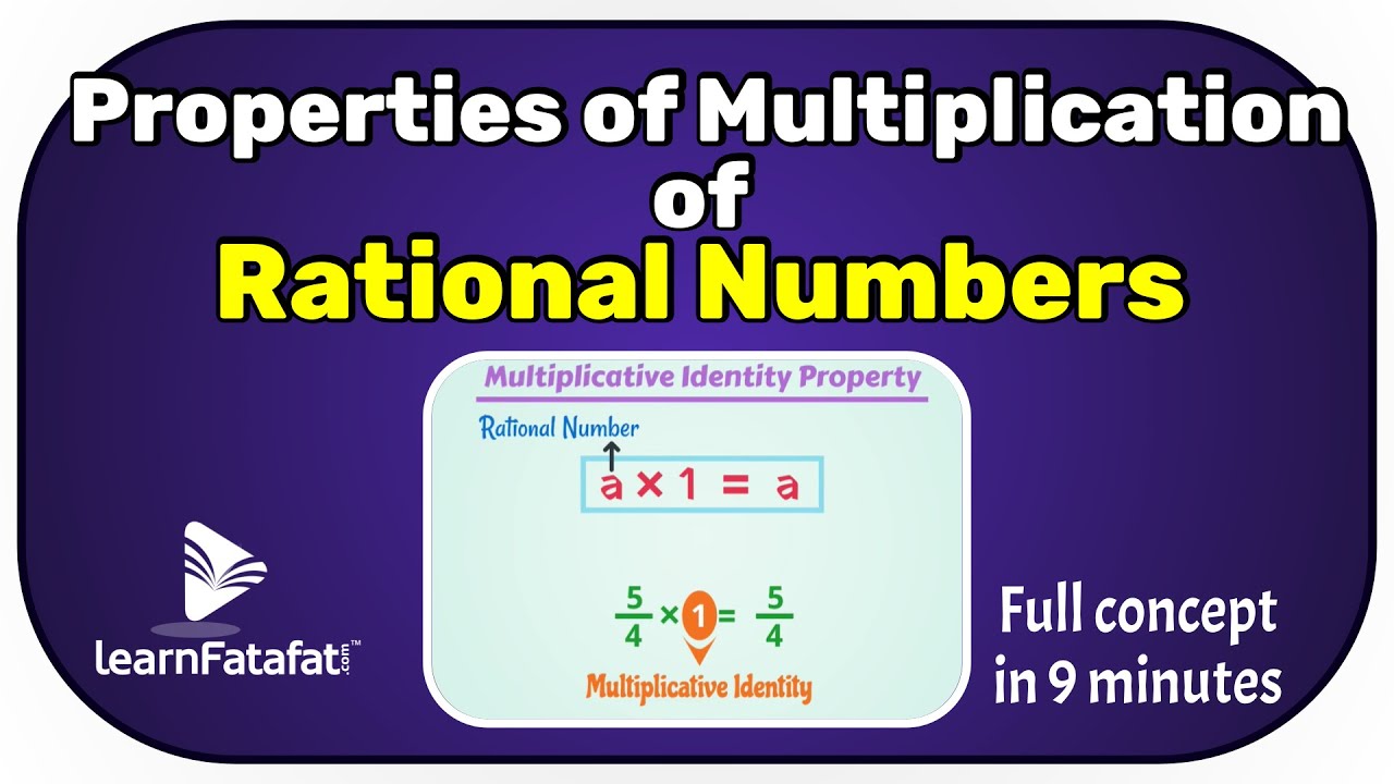 Class 8 Maths Rational Numbers - Properties of Multiplication of ...