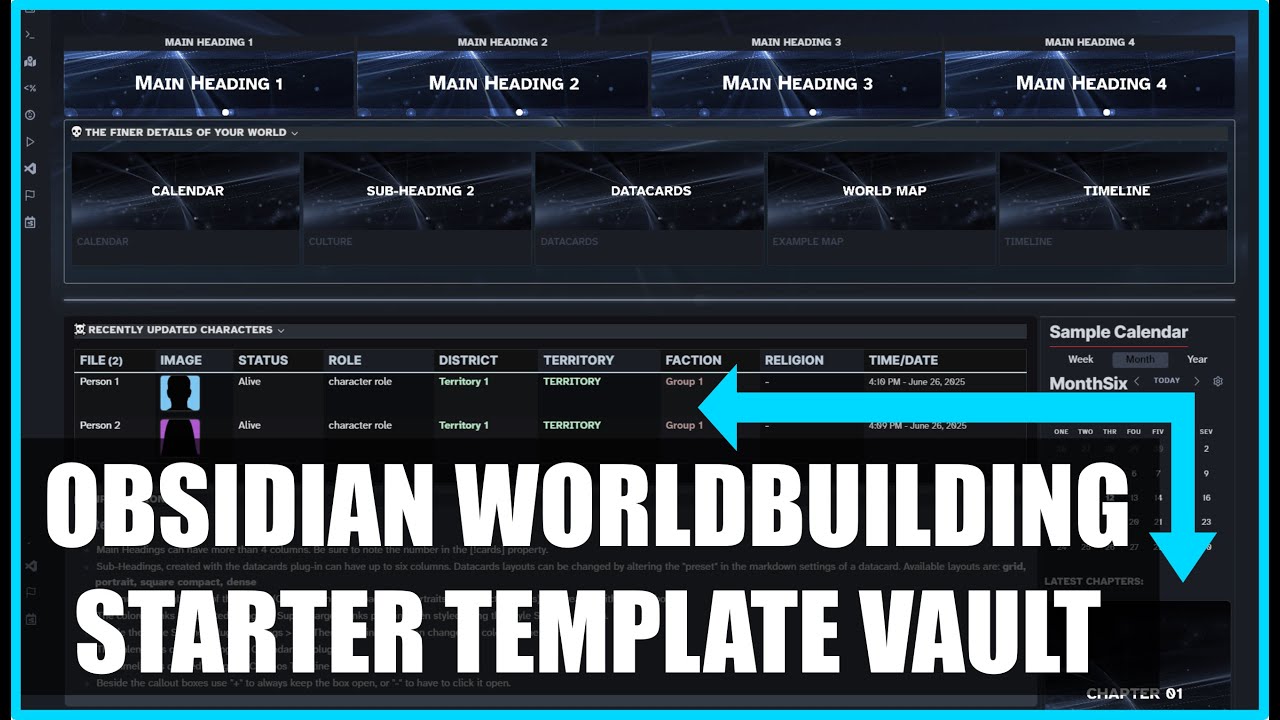 New Obsidian Worldbuilding Starter Template Vault - YouTube