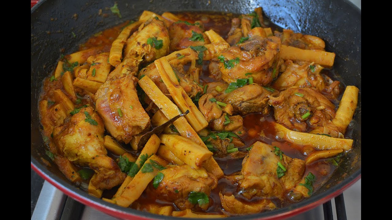 CHICKEN AND BAMBOO SHOOT CURRY || BAMBOO SHOOT WITH CHICKEN - YouTube