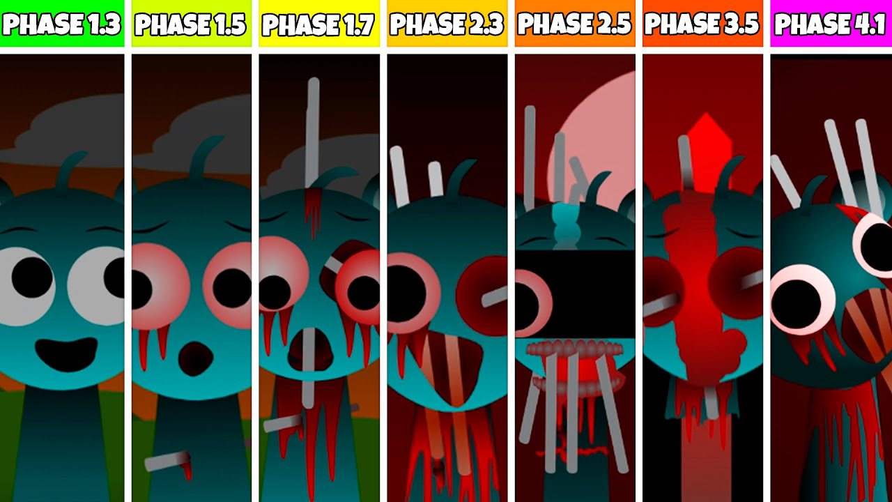 Incredibox Sprunki: Phases 1.3 VS 1.5 VS 1.7 VS 2.3 VS 2.5 VS 3.5 VS 4.1 - NEW Mods - YouTube